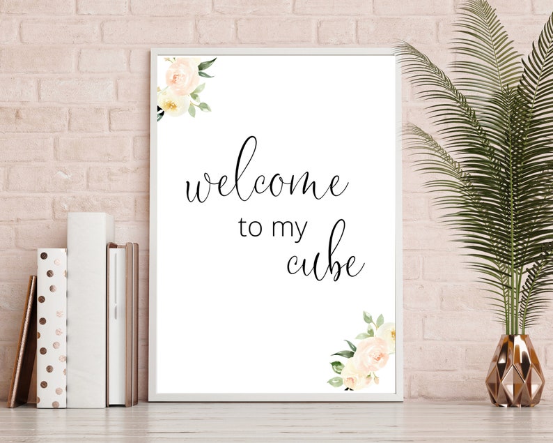 Cubicle Sign, Cubicle Decor for Office Walls, Welcome to My Cube ...
