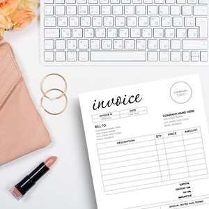 Simple Invoice Template, Minimalist Invoice Template, Invoice Form ...