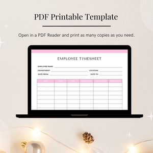Timesheet Template, Employee Timesheet, Printable Work Schedule ...