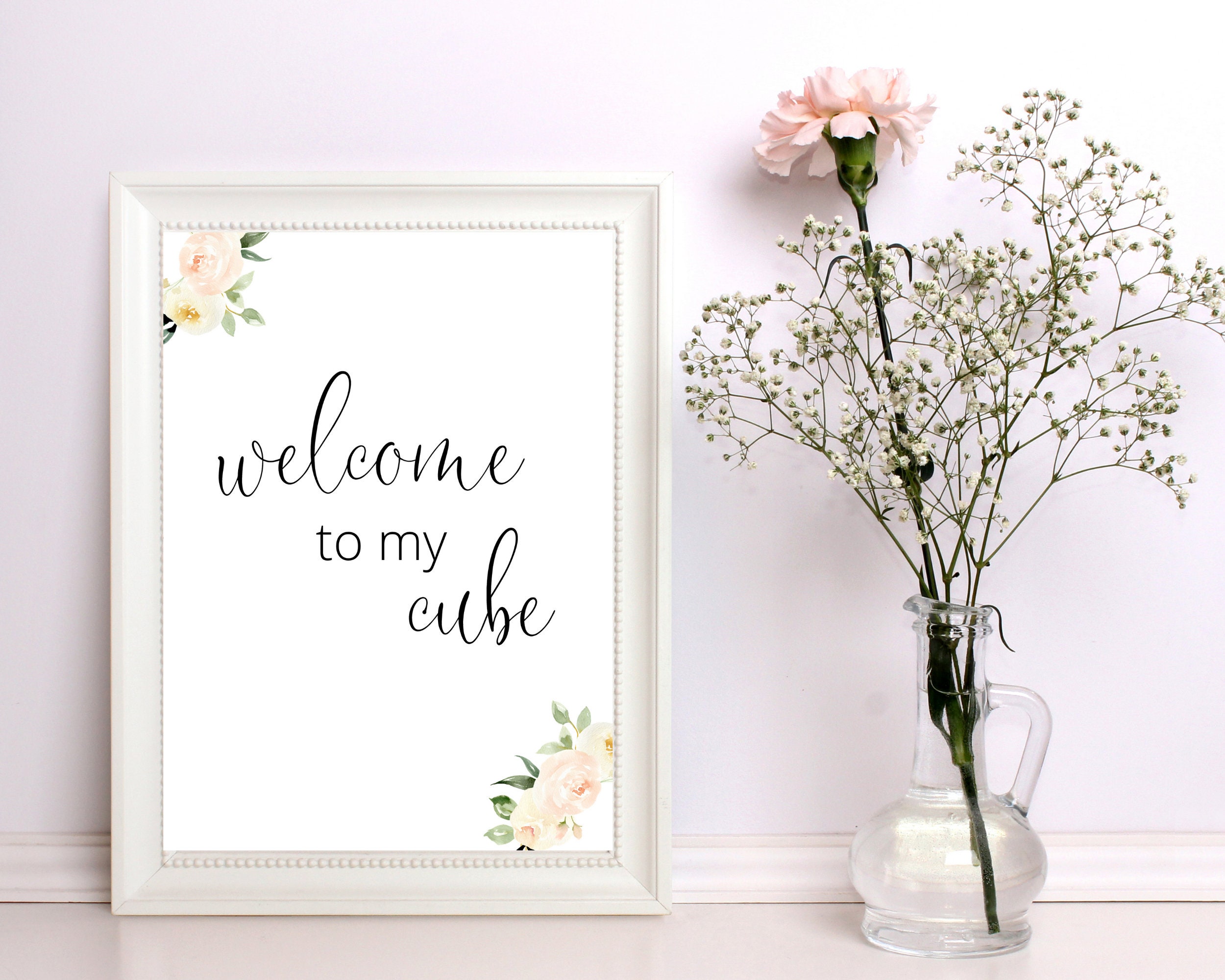 Cubicle Sign, Cubicle Decor for Office Walls, Welcome to My Cube ...