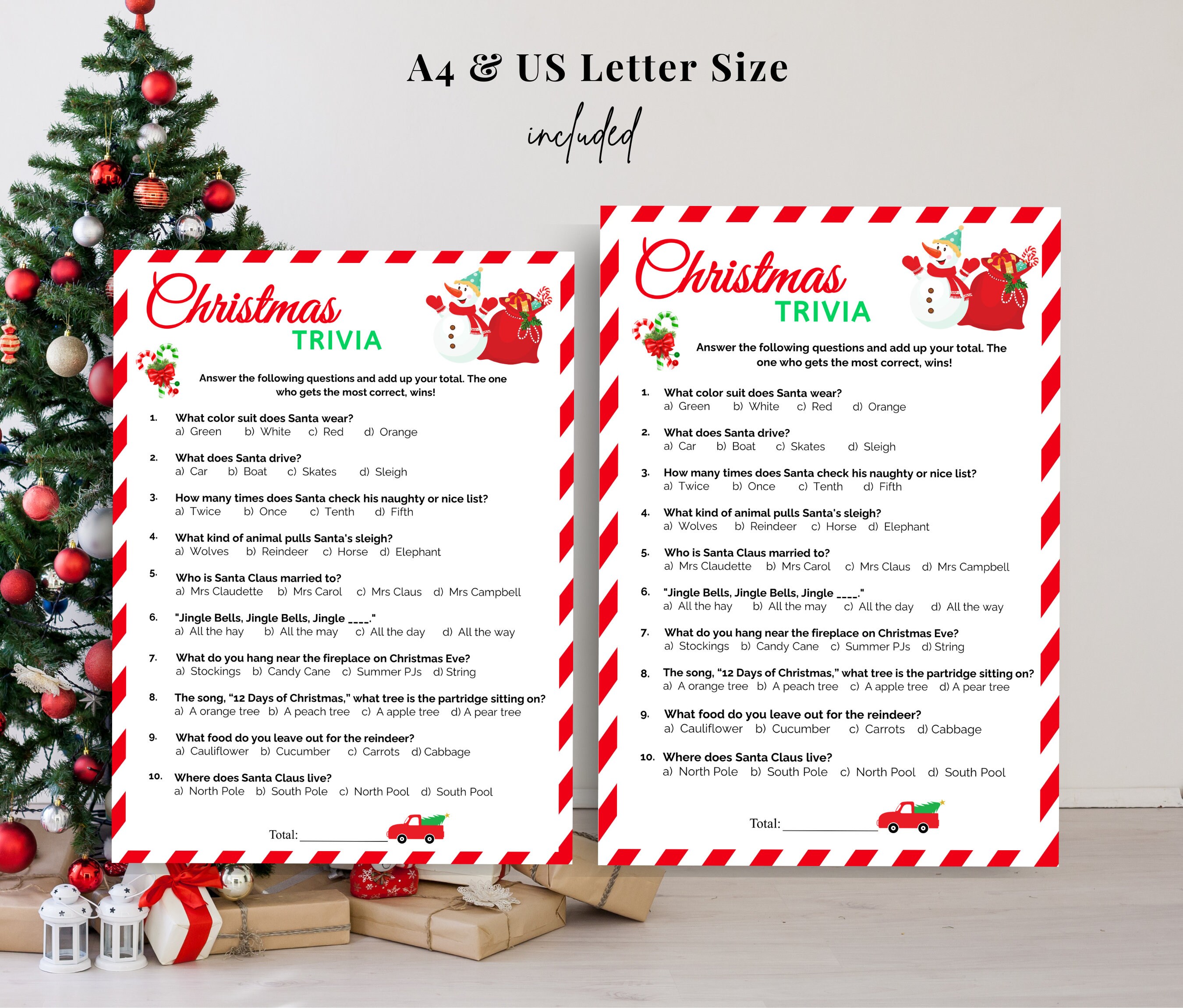 Christmas Trivia Games, Fun Christmas Printable Games for Kids ...