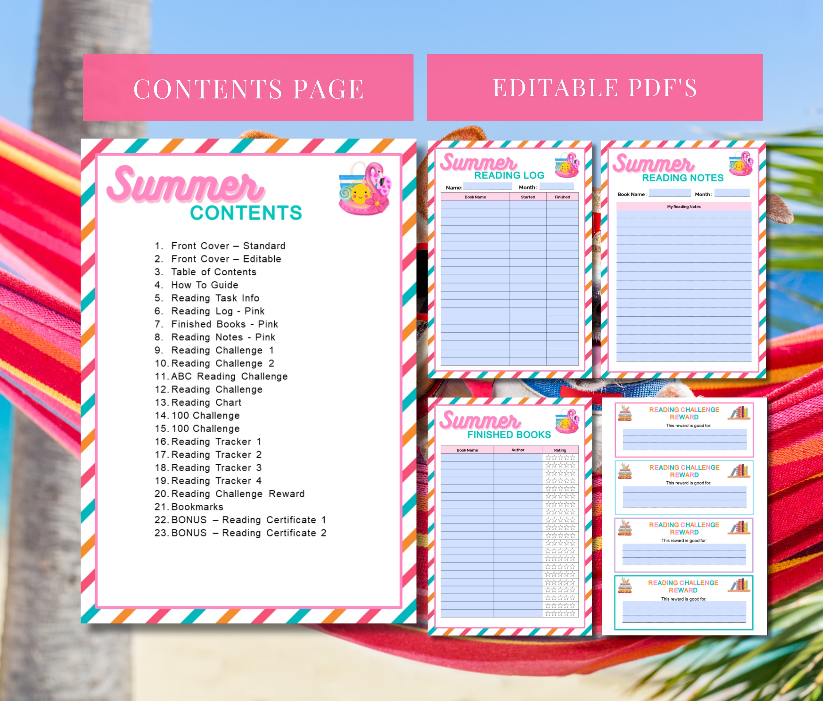 Reading Tracker for Kids, Printable Book Tracker, Summer Reading ...