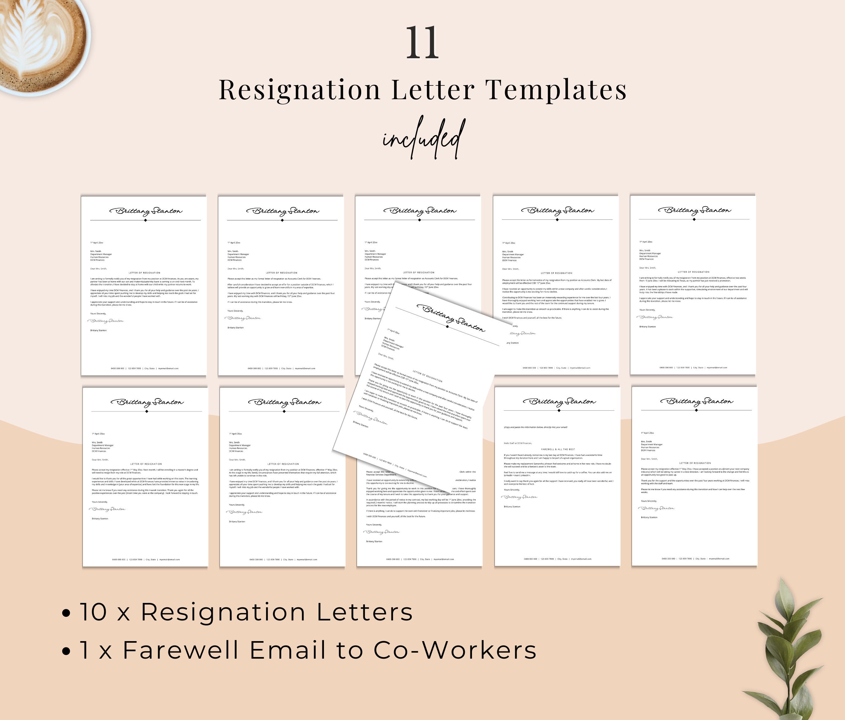 Professional Resignation Letter, Notice Letter Template, Resignation ...