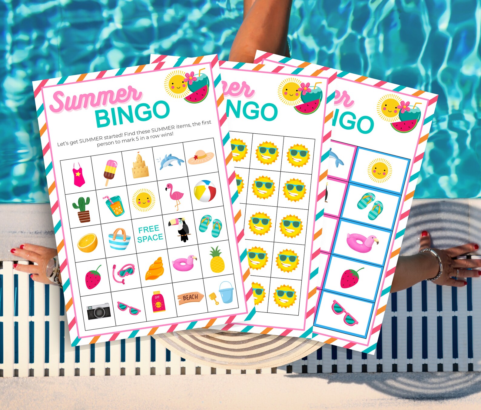 Summer Bingo Printable Summer Bingo Cards, Fun Summer Games Summer ...