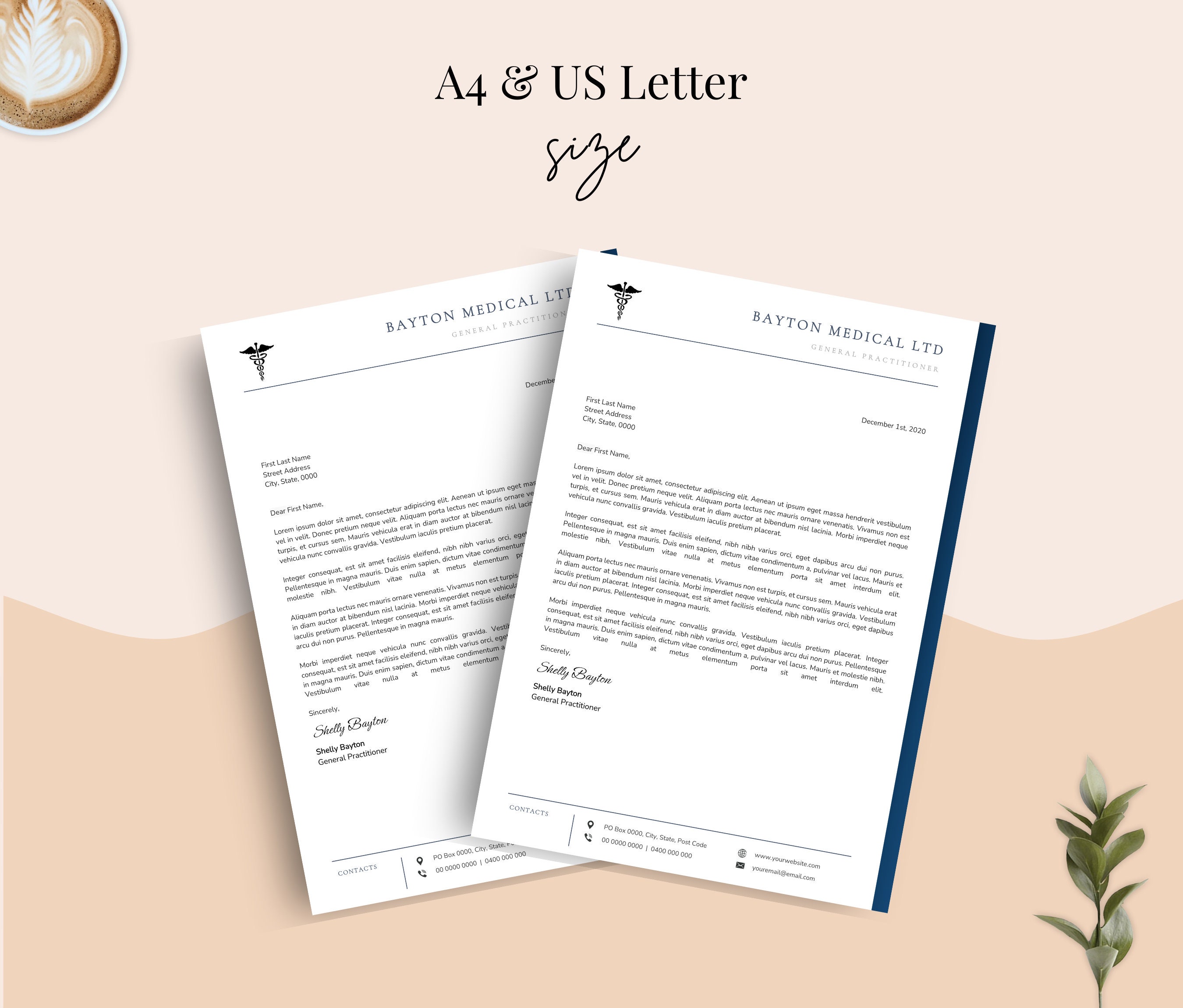 Nurse Letterhead, Nurse Stationary Letterhead Template Word, Business ...