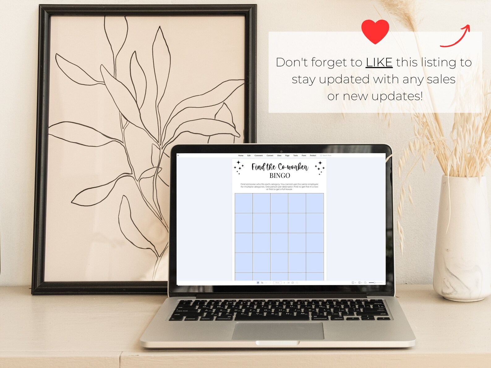 Employee Bingo, Find the Co-worker Bingo, Editable Bingo Card Template ...
