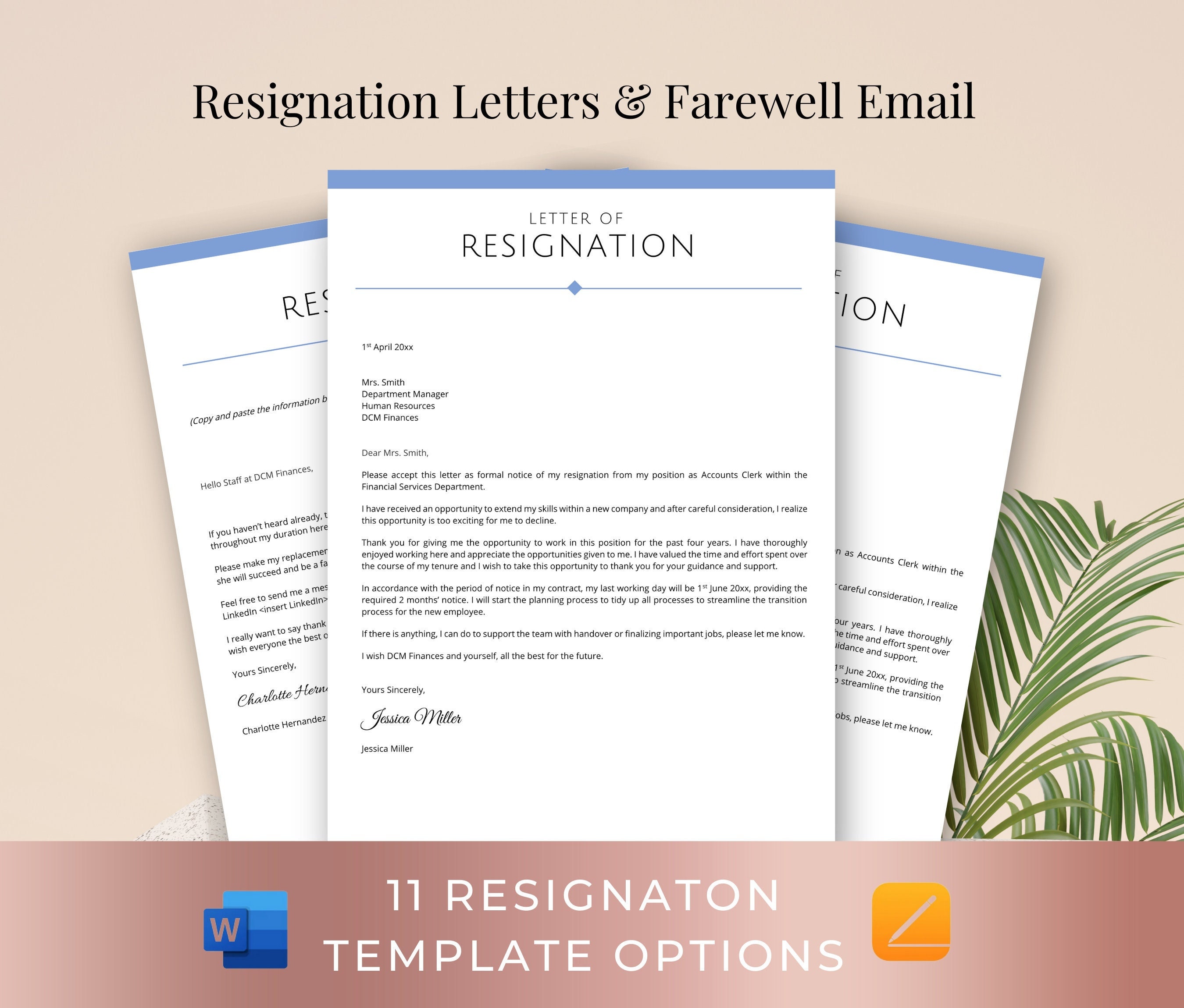 Letter of Resignation Template, Notice Letter, Resign Letter ...