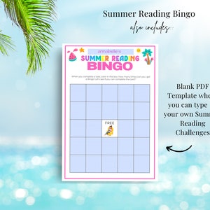 Kids Reading Bingo, Summer Reading Challenge, Summer Reading Bingo ...