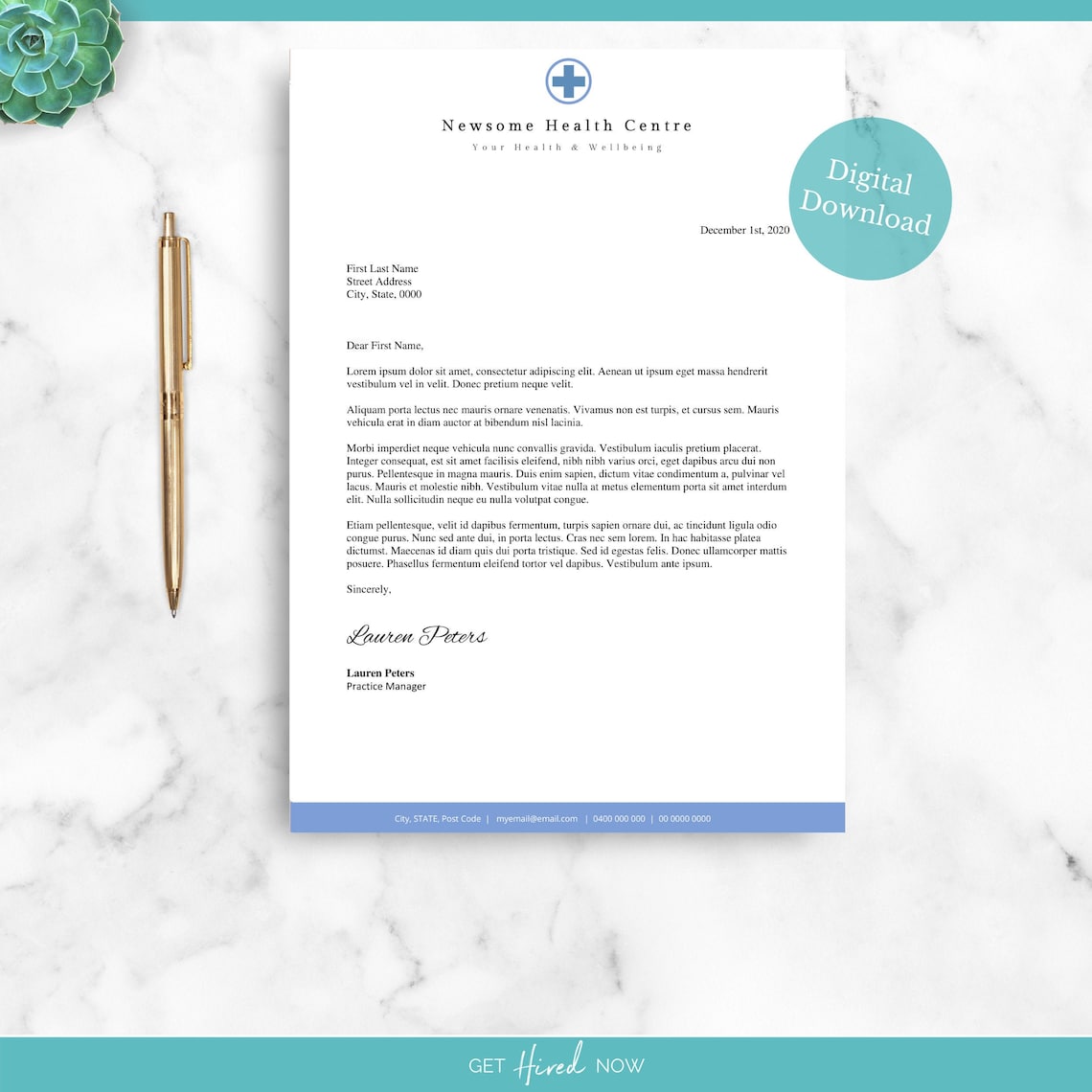 Medical Letterhead Doctor Letterhead Nurse Stationery | Etsy