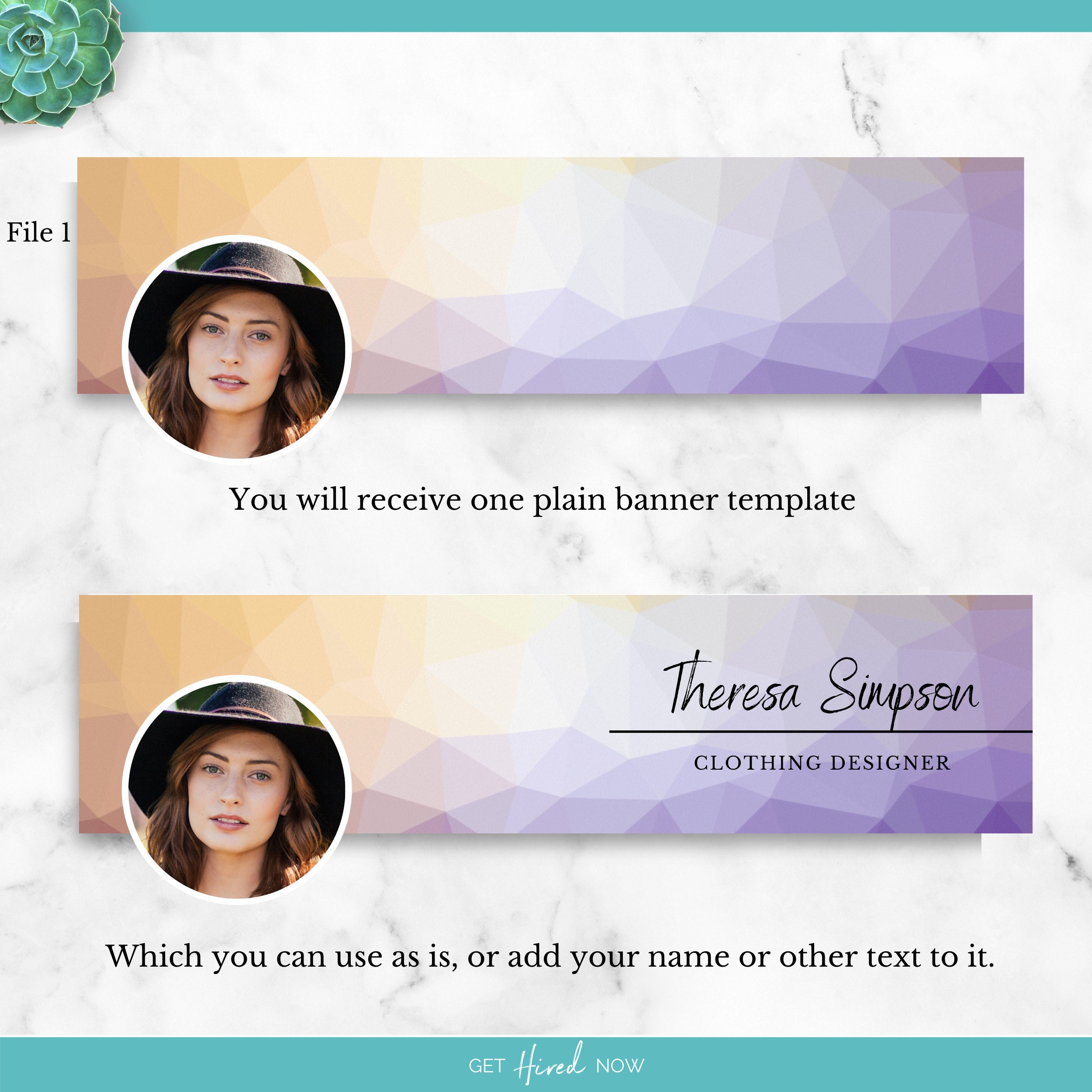 Linkedin Gradient Banner Template Linked in Profile Banner - Etsy