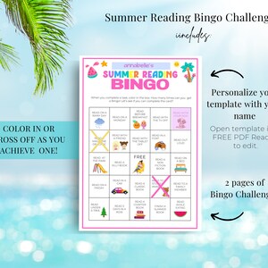 Kids Reading Bingo, Summer Reading Challenge, Summer Reading Bingo ...