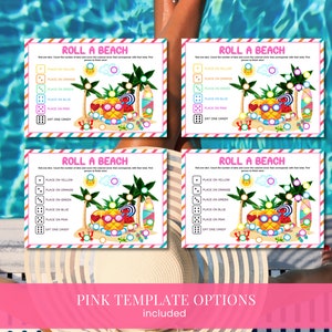 Roll A Beach Game, Printable Roll Dice Game, Dice Game for Kids and ...