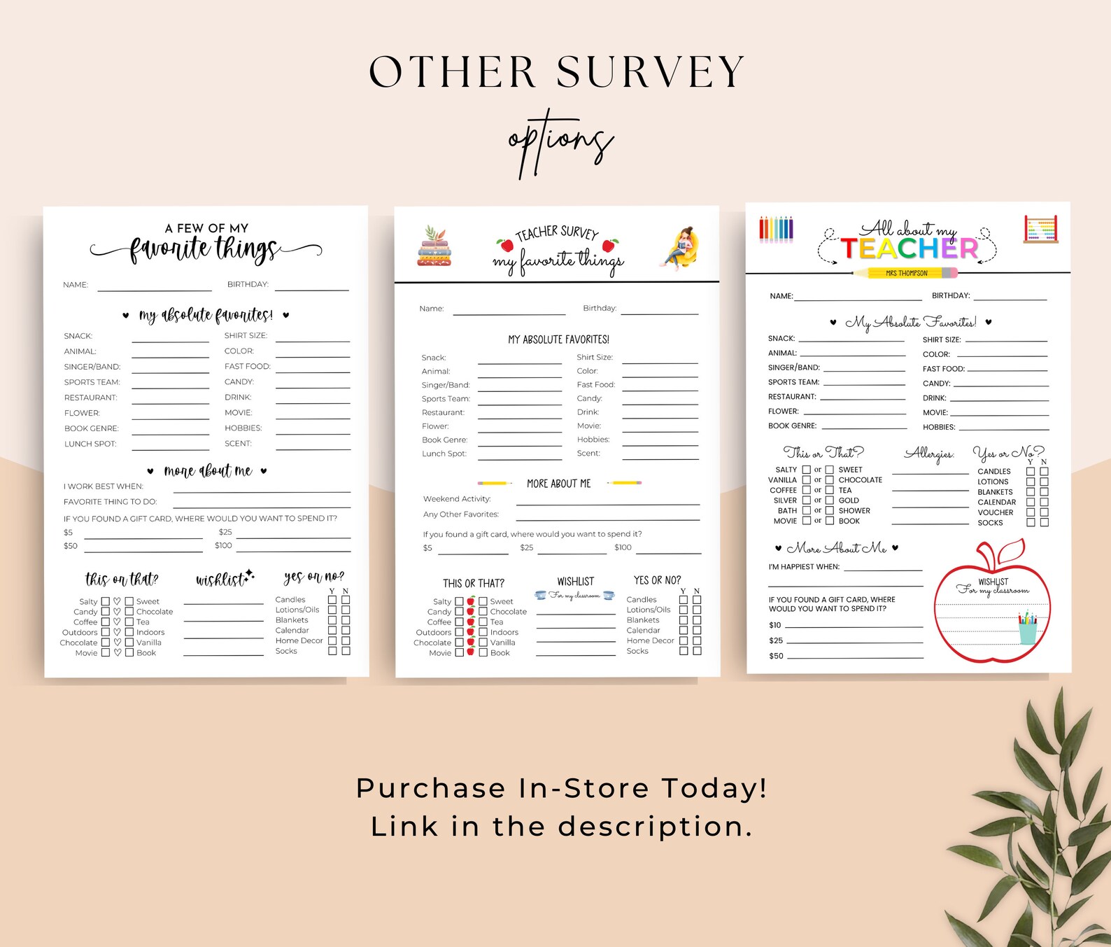 First Day of School Printable, Back to School Questionnaire, Last Day ...
