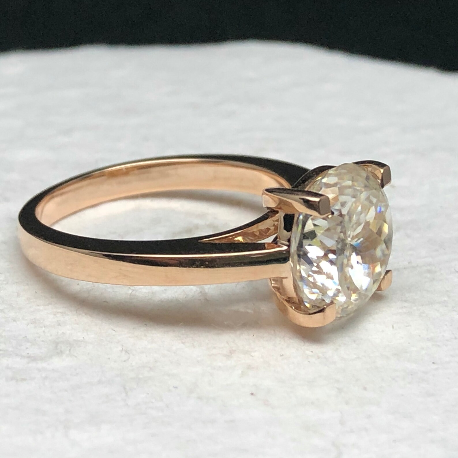 Classic Portuguese Cut Engagement Ring 18K Rose Gold - Etsy