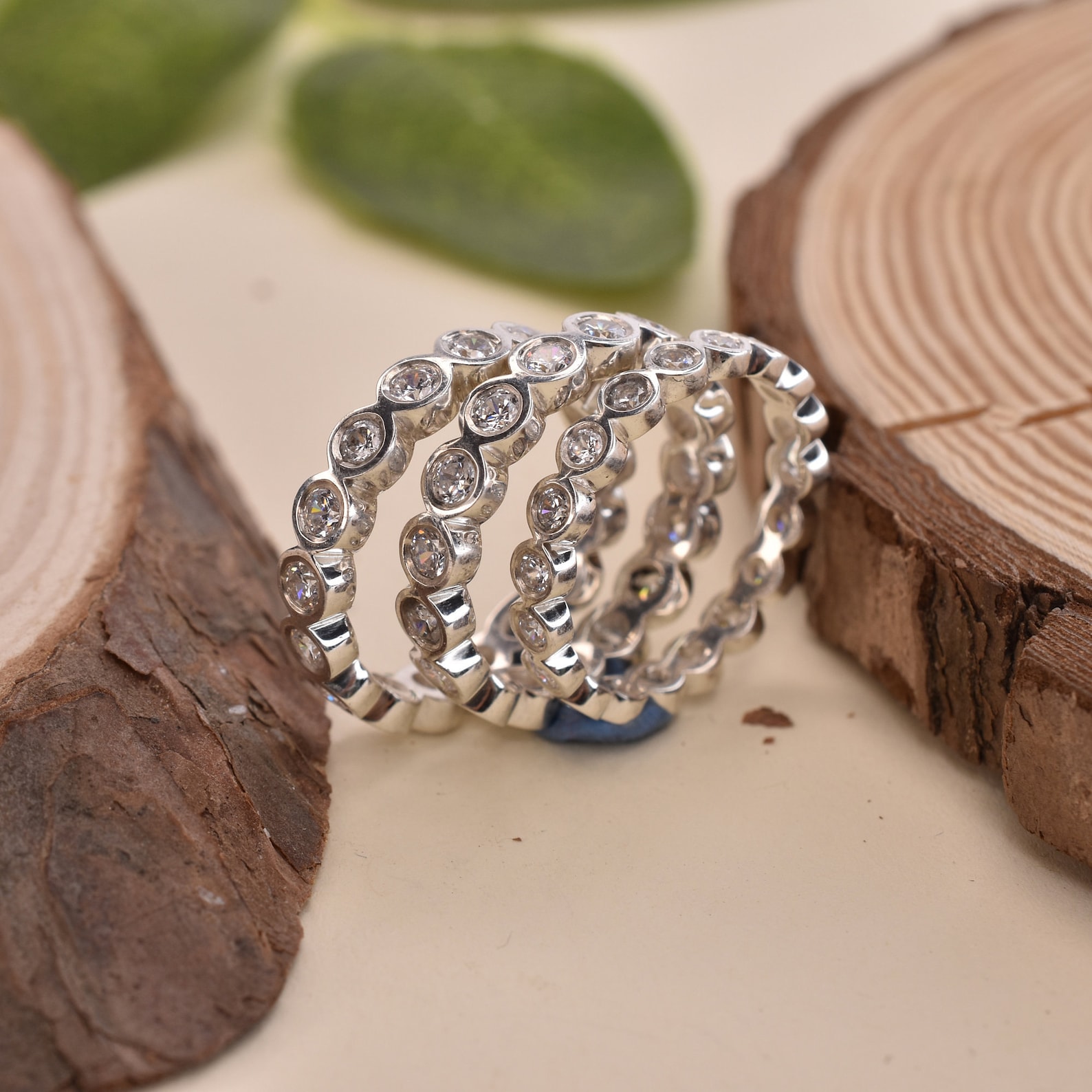 Bubble Style Bezel Set Wedding Band for Woman Unique - Etsy