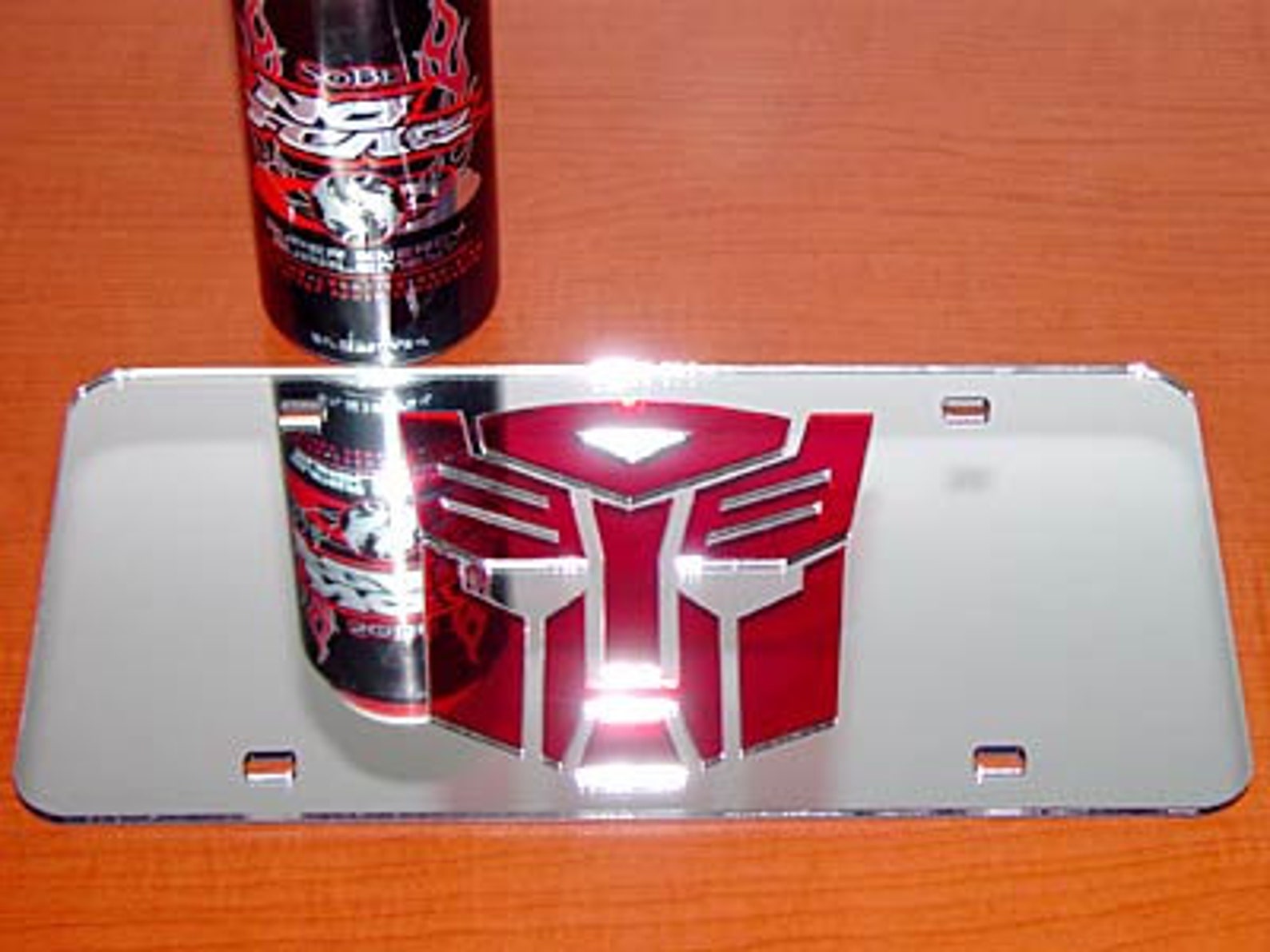 Transformers Optimus Prime on Mirror Acrylic License Plate 3D | Etsy