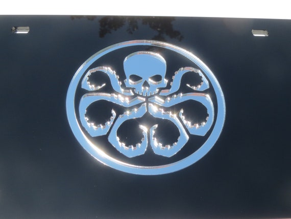 Hydra Black on Mirror Acrylic License Plate 3D Look Laser Cut | Etsy