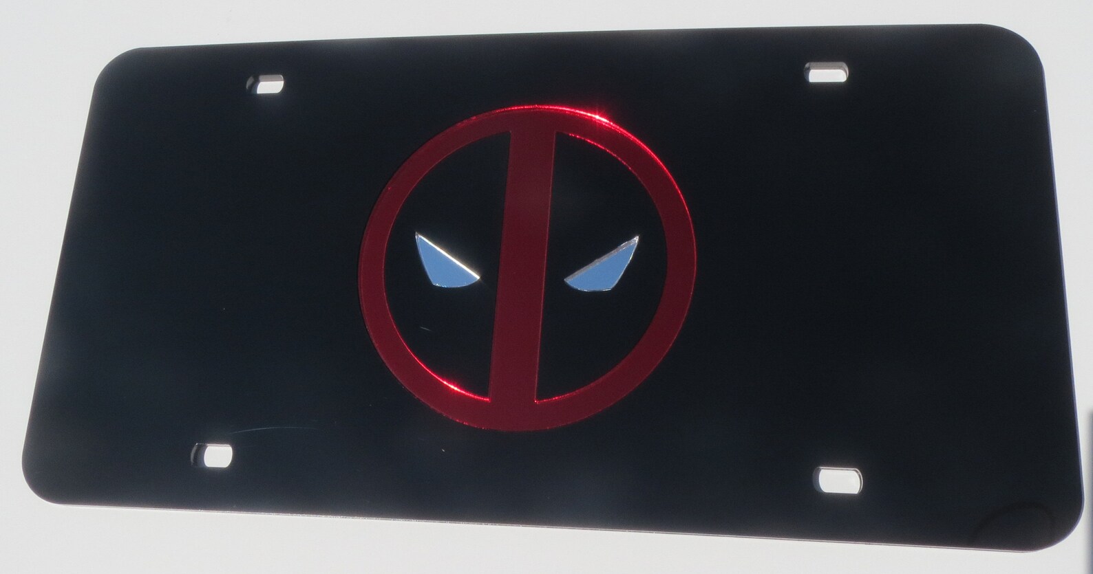 Deadpool on Black Mirror Acrylic License Plate 3D Look Laser - Etsy