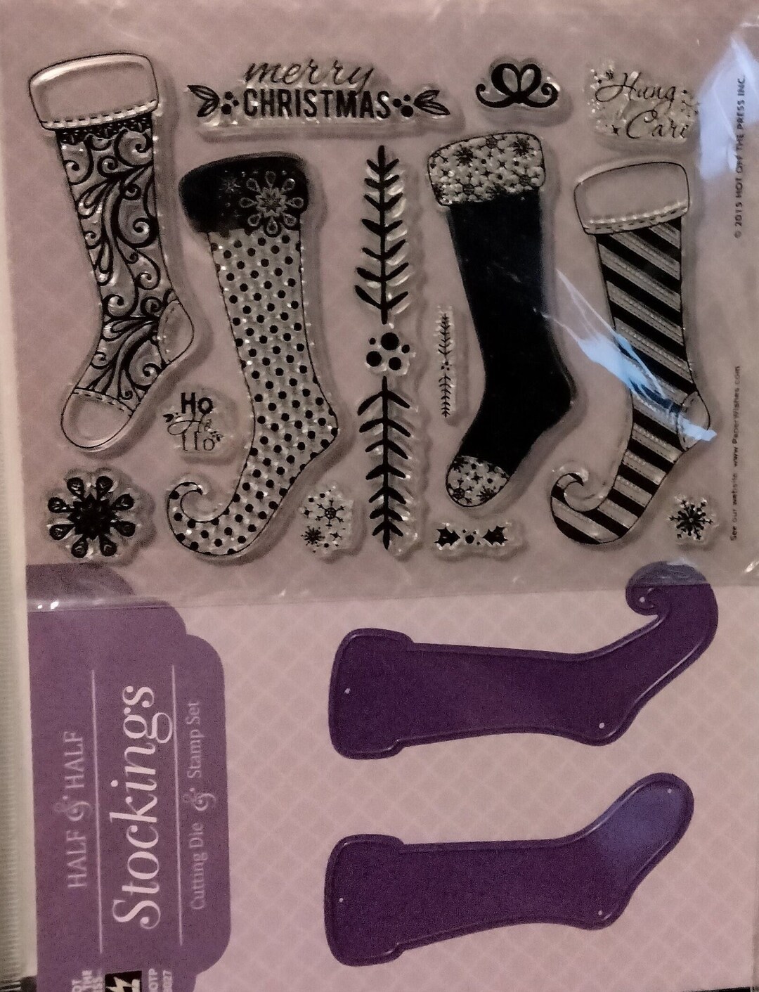 Christmas Stamps With Matching Dies Half & Half Stockings From Hot off ...