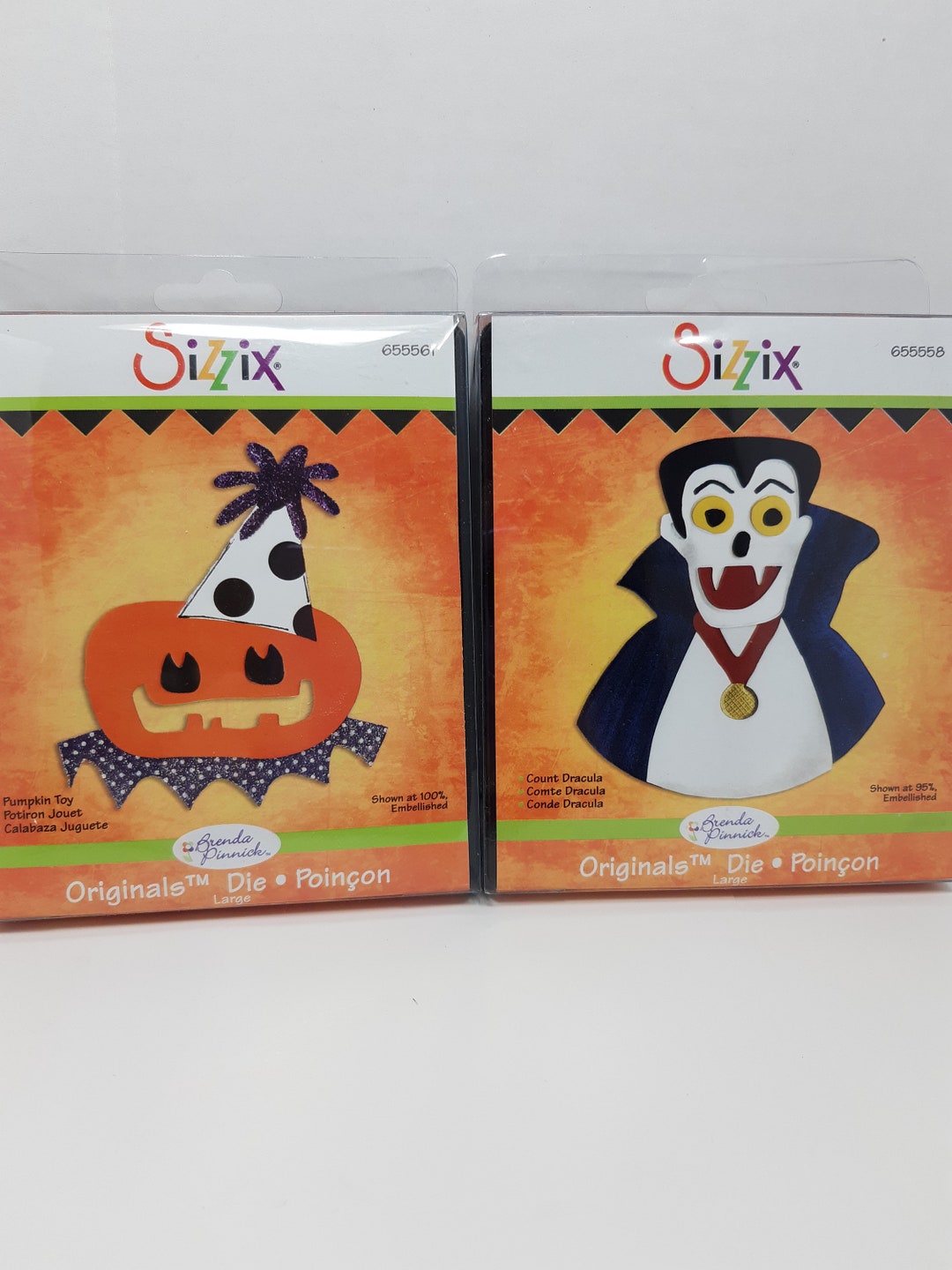 Sizzix Originals, Large Halloween Dies, Pumpkin Toy and Count Dracula ...