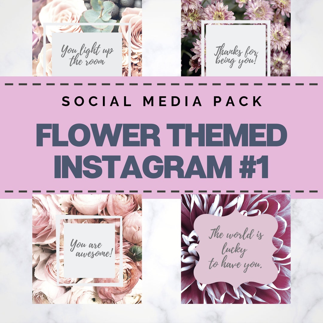 Flower Themed Instagram #1, Social Media, Ready to Post, Insta Branding ...