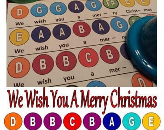 We Wish You a Merry Christmas Handbell Chart - Etsy