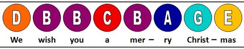 We Wish You a Merry Christmas Handbell Chart - Etsy