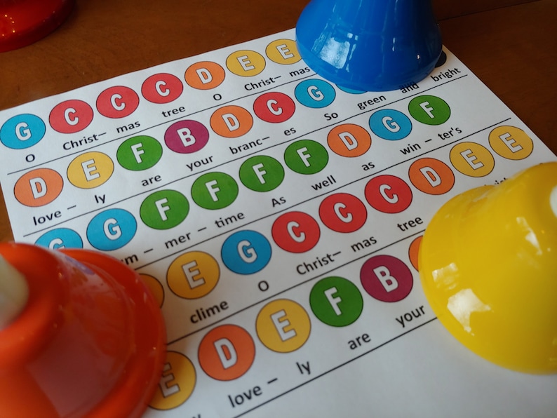 O Christmas Tree Handbell Chart - Etsy