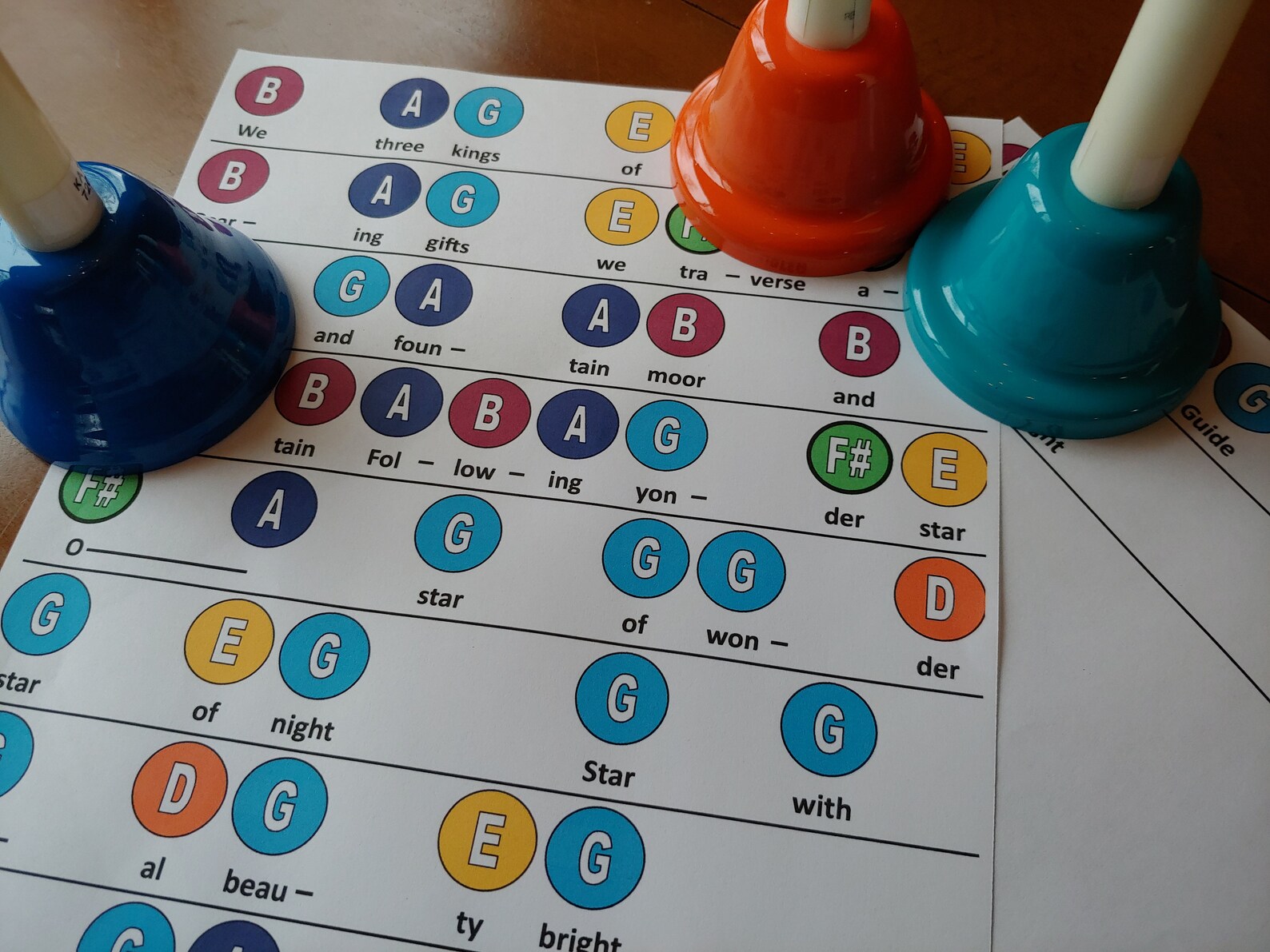 We Three Kings Handbell Chart - Etsy
