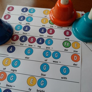 We Three Kings Handbell Chart | Etsy