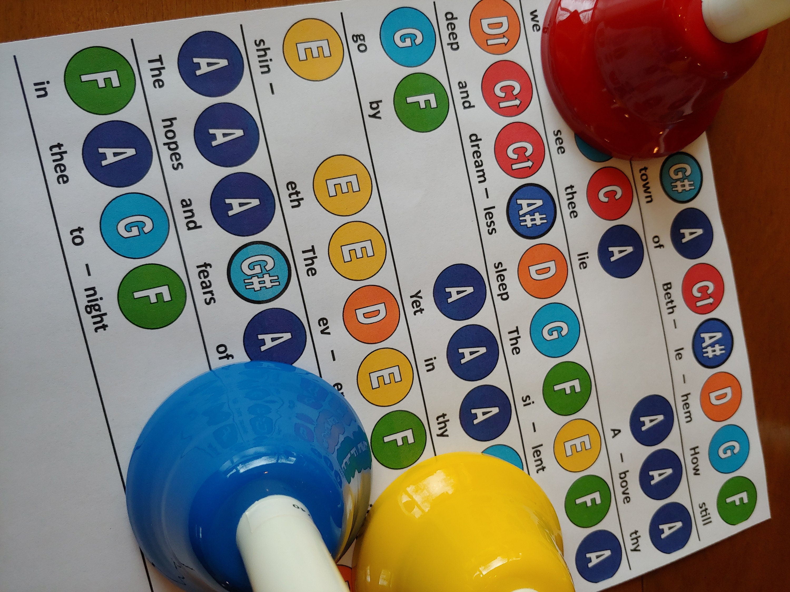 O Little Town of Bethlehem Handbell Chart - Etsy