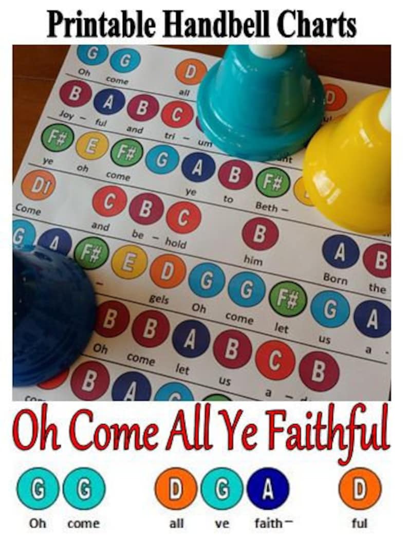 Oh Come All Ye Faithful Handbell Chart - Etsy