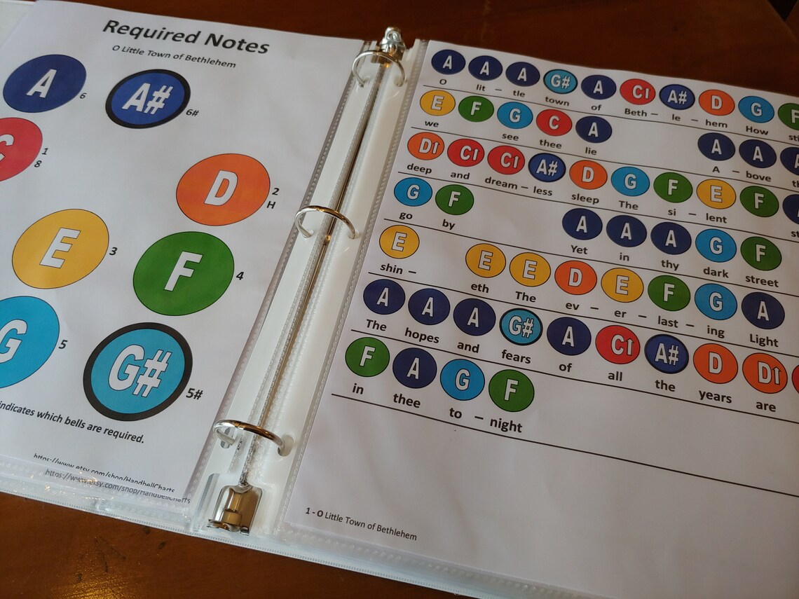 O Little Town of Bethlehem Handbell Chart - Etsy