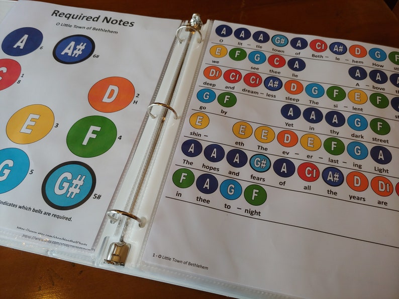 O Little Town of Bethlehem Handbell Chart - Etsy