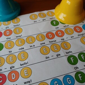 Jingle Bells Handbell Chart - Etsy