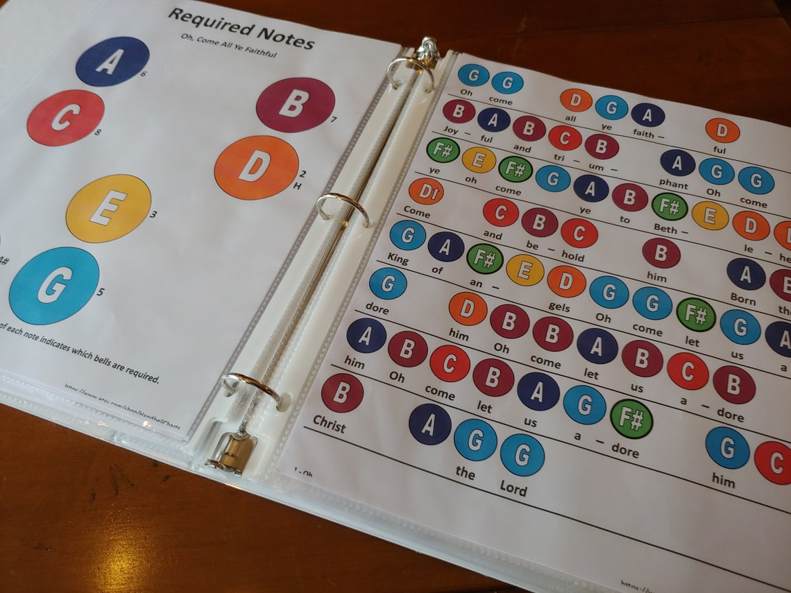 Oh Come All Ye Faithful Handbell Chart - Etsy