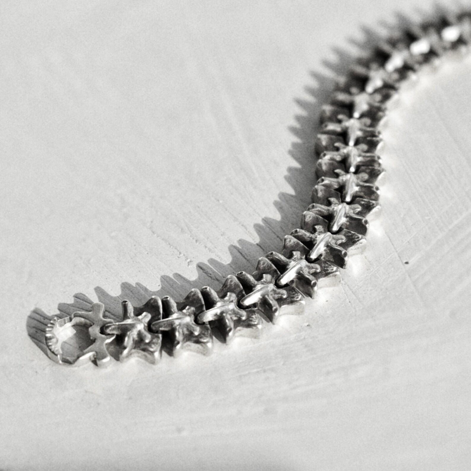 Silver Vertebrae Bracelet Silver Bones Bracelet Vertebrae - Etsy