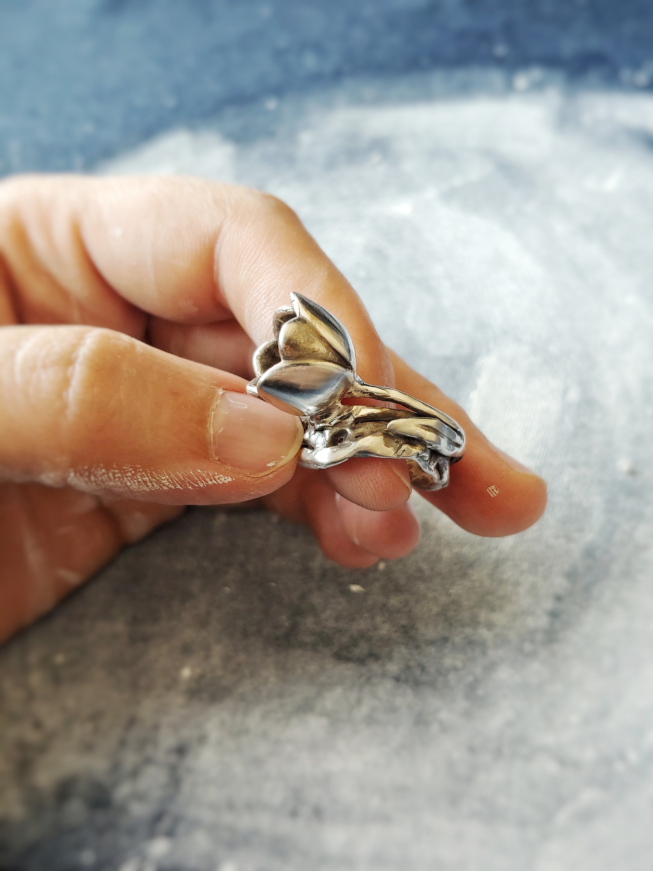 Adjustable Tulip Ring Silver Tulip Ring Tulip Ring Tulip - Etsy