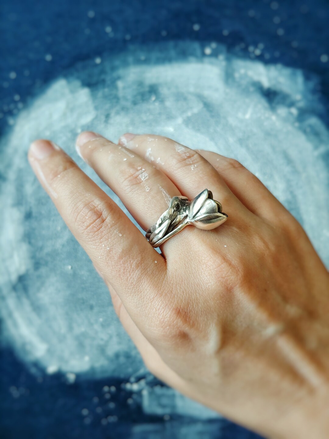 Adjustable Tulip Ring, Silver Tulip Ring, Tulip, Ring, Tulip Jewelry ...