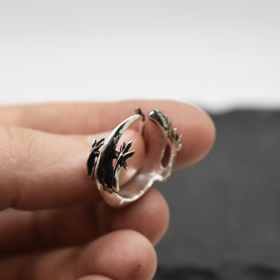 Lizard Ring Silver Lizard Ring Lizard Ring Lizard Jewelry | Etsy