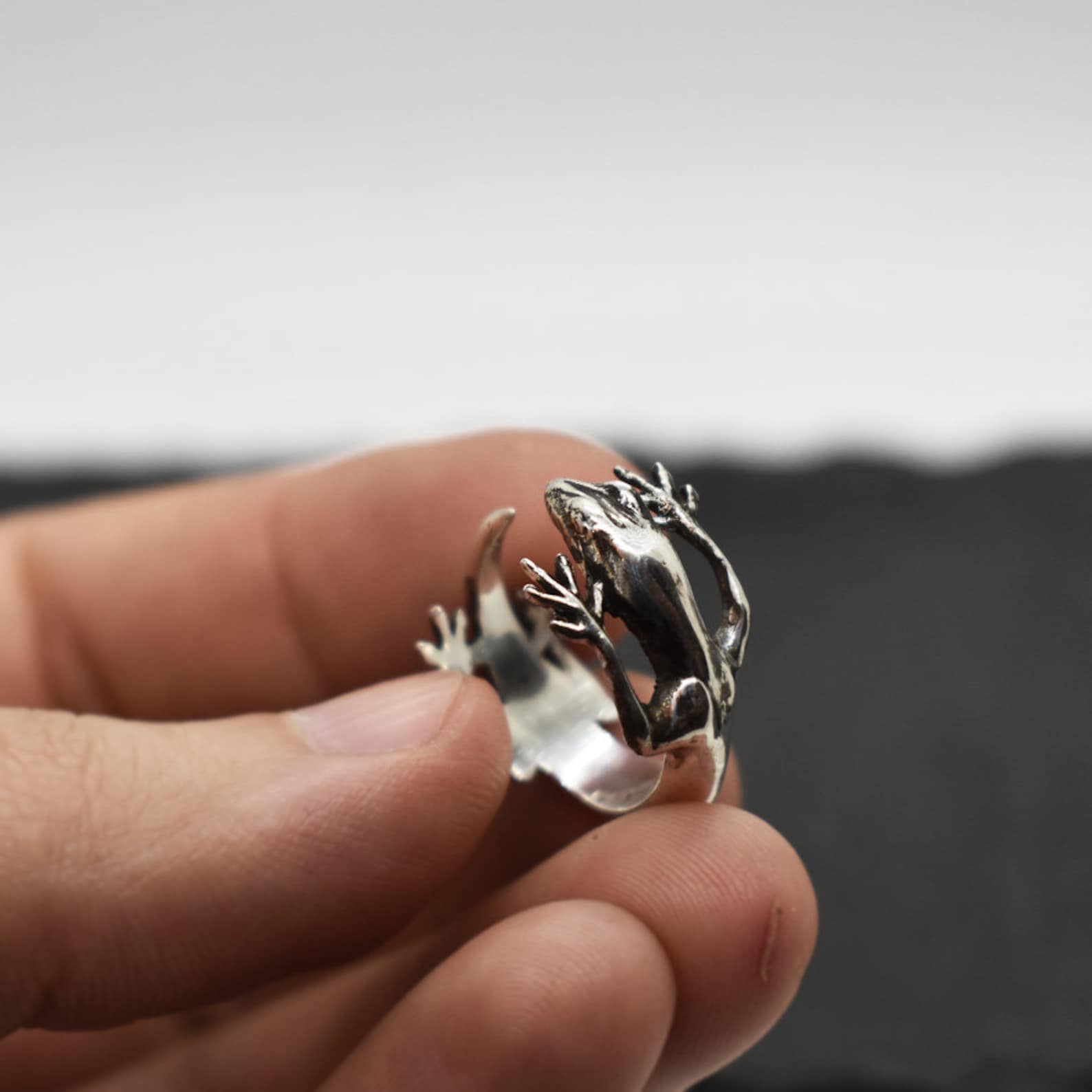 Lizard Ring Silver Lizard Ring Lizard Ring Lizard Jewelry | Etsy