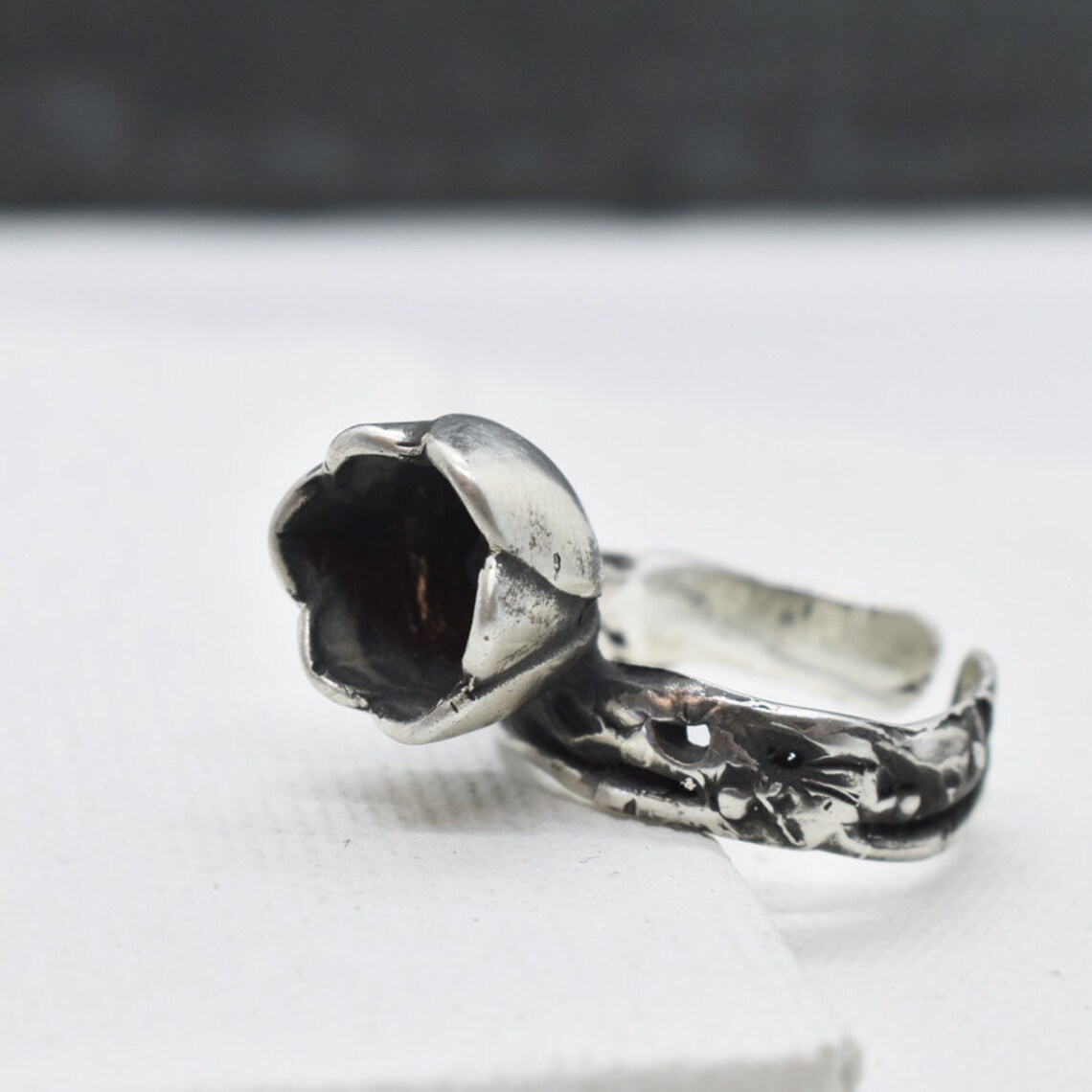 Adjustable Tulip Ring Silver Tulip Ring Tulip Ring Tulip - Etsy