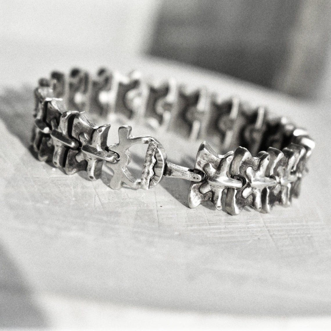 Silver Vertebrae Bracelet Silver Bones Bracelet Vertebrae | Etsy