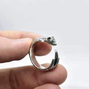 Ferret Ring, Silver Ferret Ring, Ferret, Ring, Ferret Jewelry, Animal ...