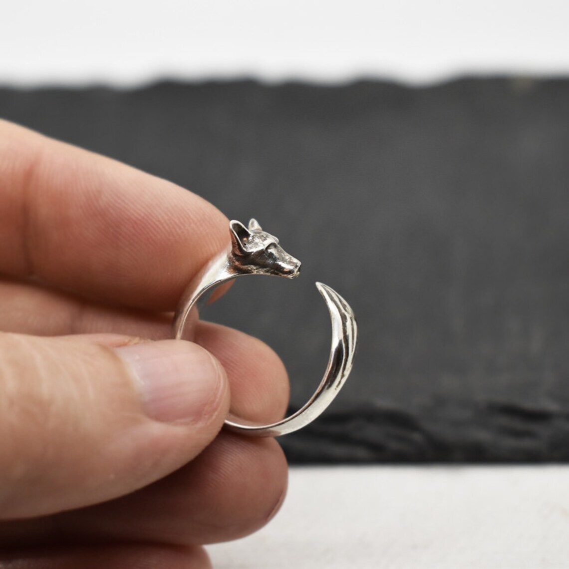 Fox Ring Silver Fox Ring Fox Ring Fox Jewelry Animal - Etsy