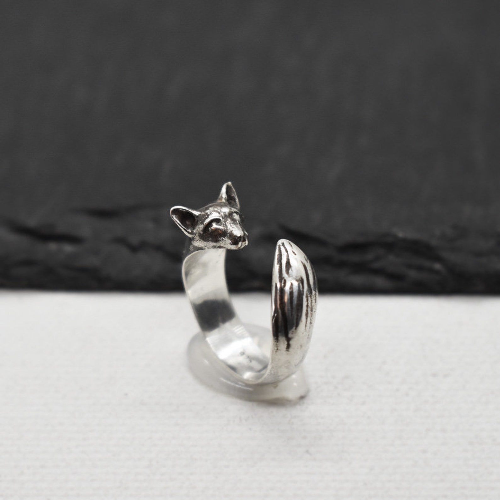 Fox Ring Silver Fox Ring Fox Ring Fox Jewelry Animal - Etsy