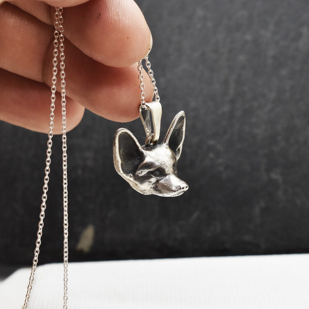 Silver Fennec Necklace, Fennec Fox Necklace, Fennec, Fennec Necklace ...