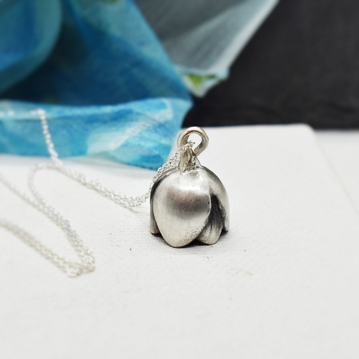 Silver Tulip Necklace Tulip Necklace Tulip Flower Necklace | Etsy