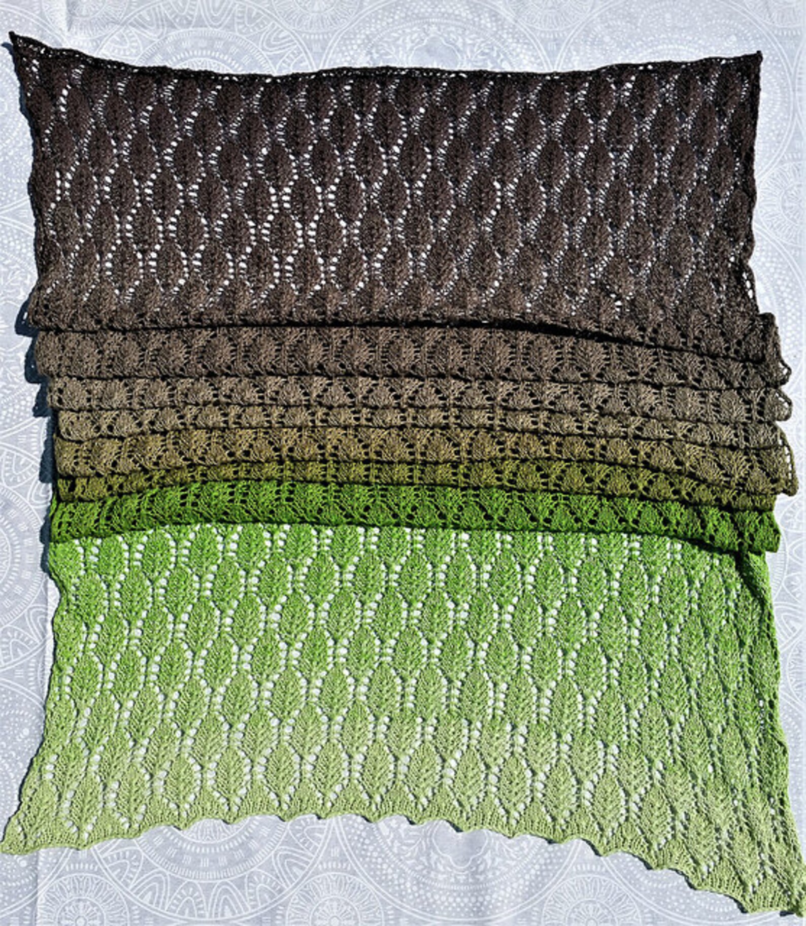 Leaf Shawl - Knitting Pattern - Etsy