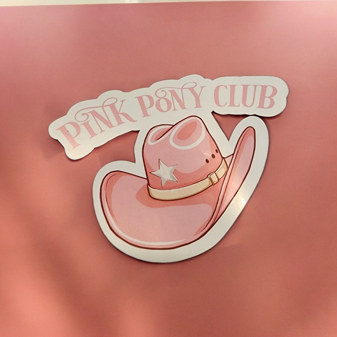 Chappell Roan Pink Pony Club Pink Cowgirl Hat Midwest Princess Die Cut ...